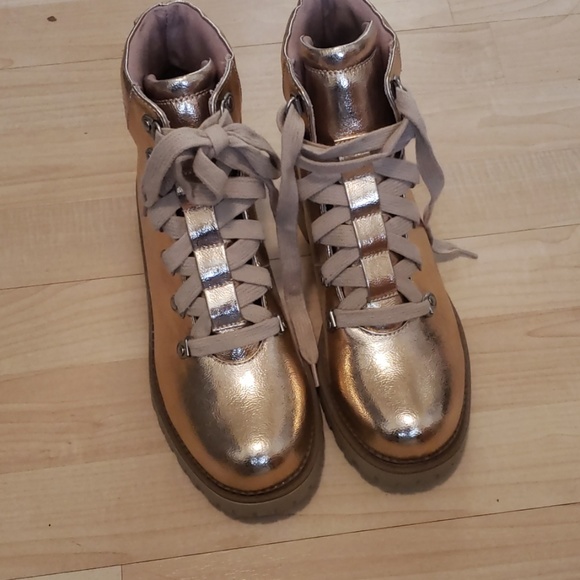 Sam Edelman | Shoes | Sam Edelman Circus Rose Gold Metallic Combat ...
